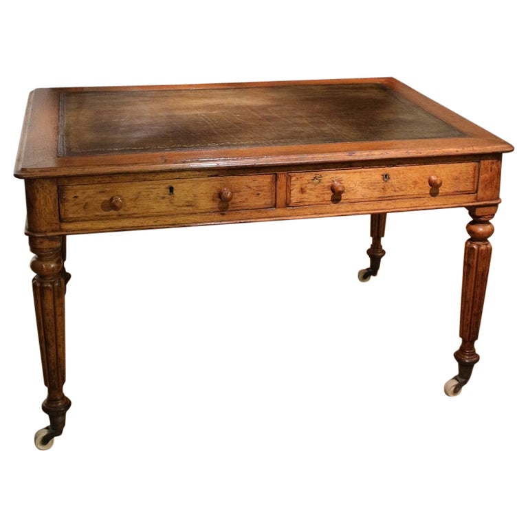 Antique Oak Victorian Writing Table at 1stDibs