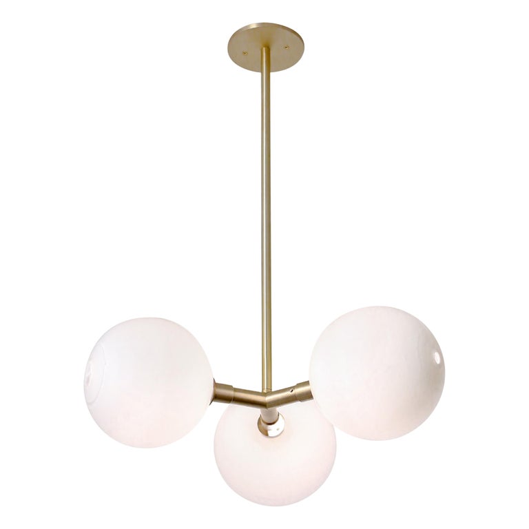 Large White Stem 3X Pendant Lamp by SkLO For Sale at 1stDibs