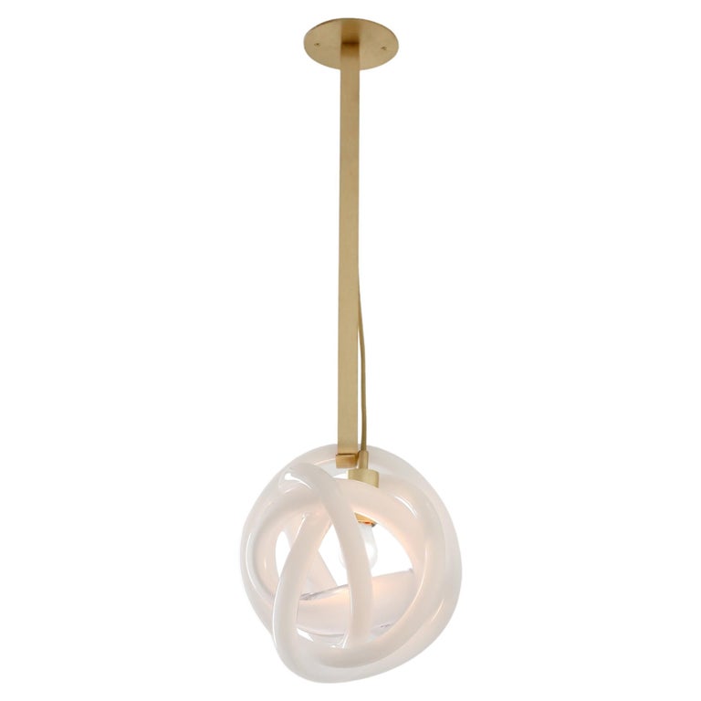 Large White Wrap Pin Pendant Lamp by SkLO For Sale at 1stDibs
