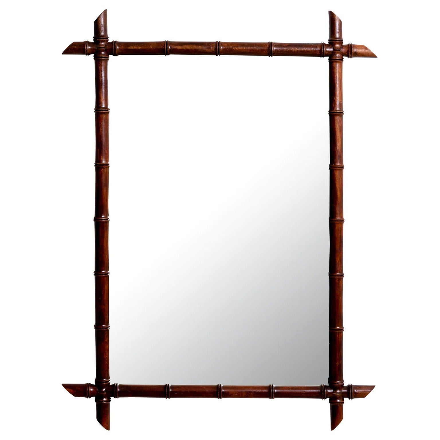 Victorian Bamboo Mirror at 1stDibs