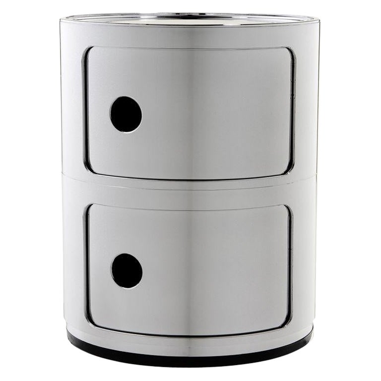 Kartell Componibili Metal 2-Tier Drawer in Chrome by Anna Castelli ...