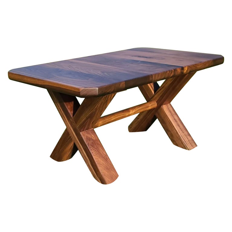 Back Walnut Coffee Table For Sale at 1stDibs