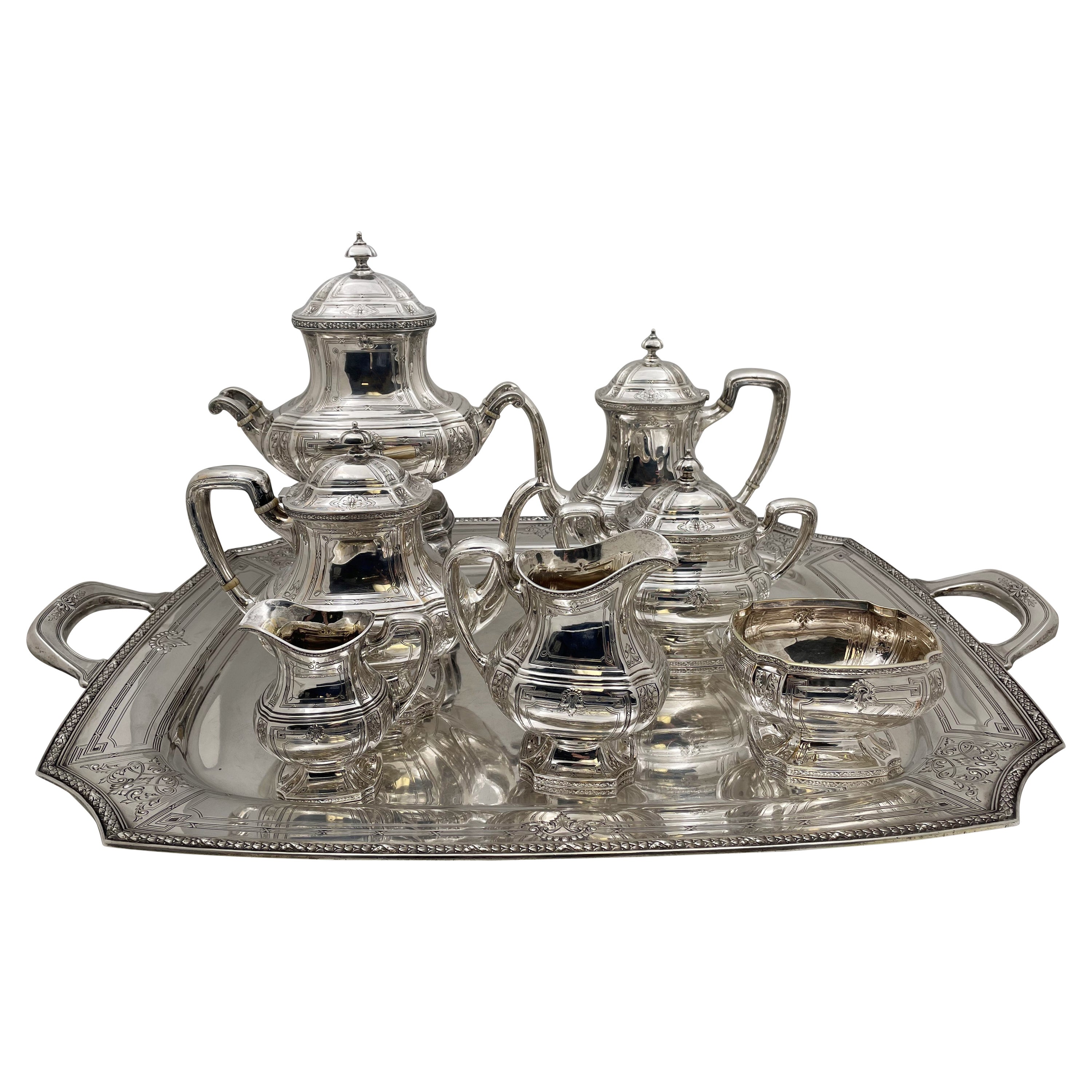 Tiffany and Company Sterling Silver Tea Set on Tray at 1stDibs