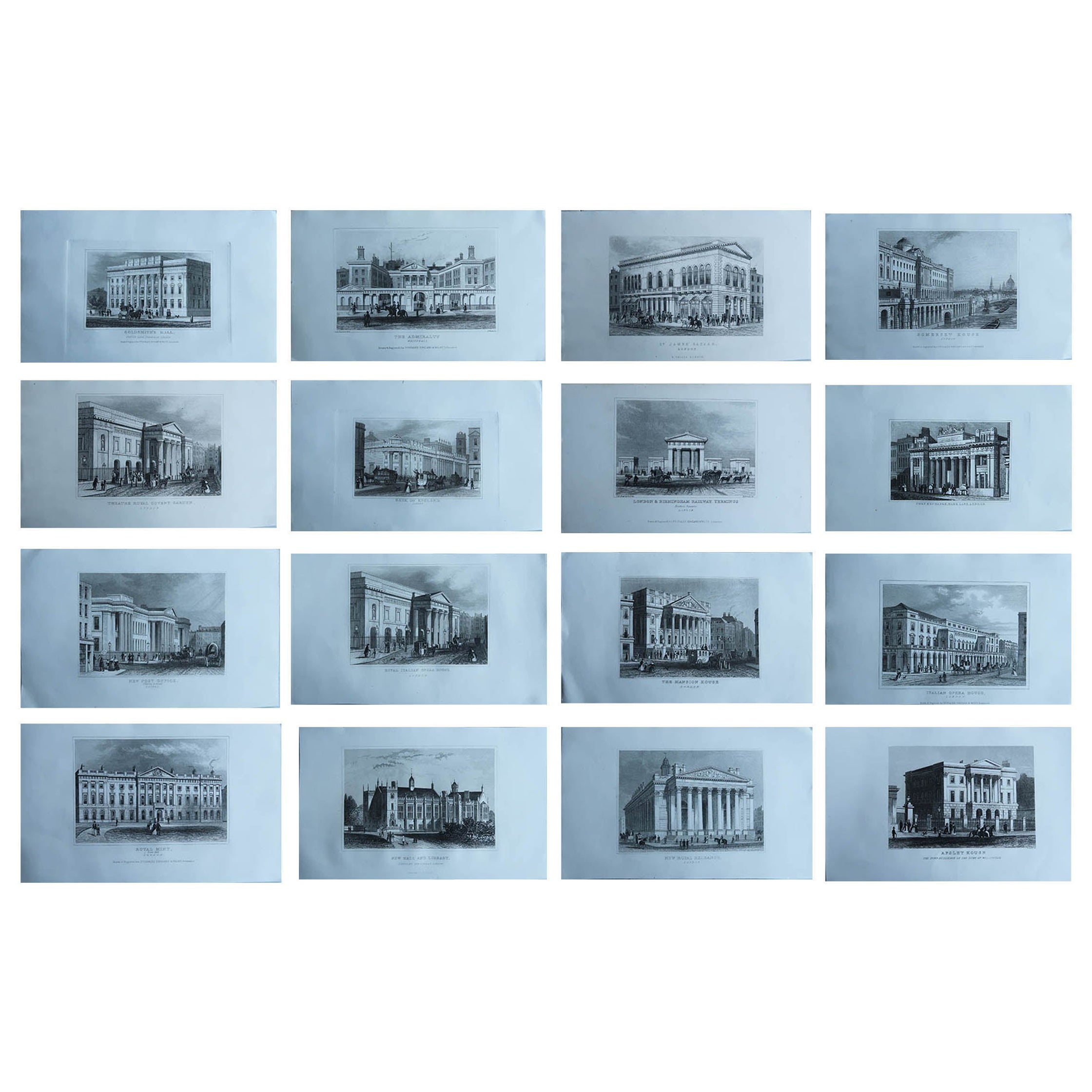 Set of 3 Original Antique Architectural Prints of Ancient Greece, circa ...