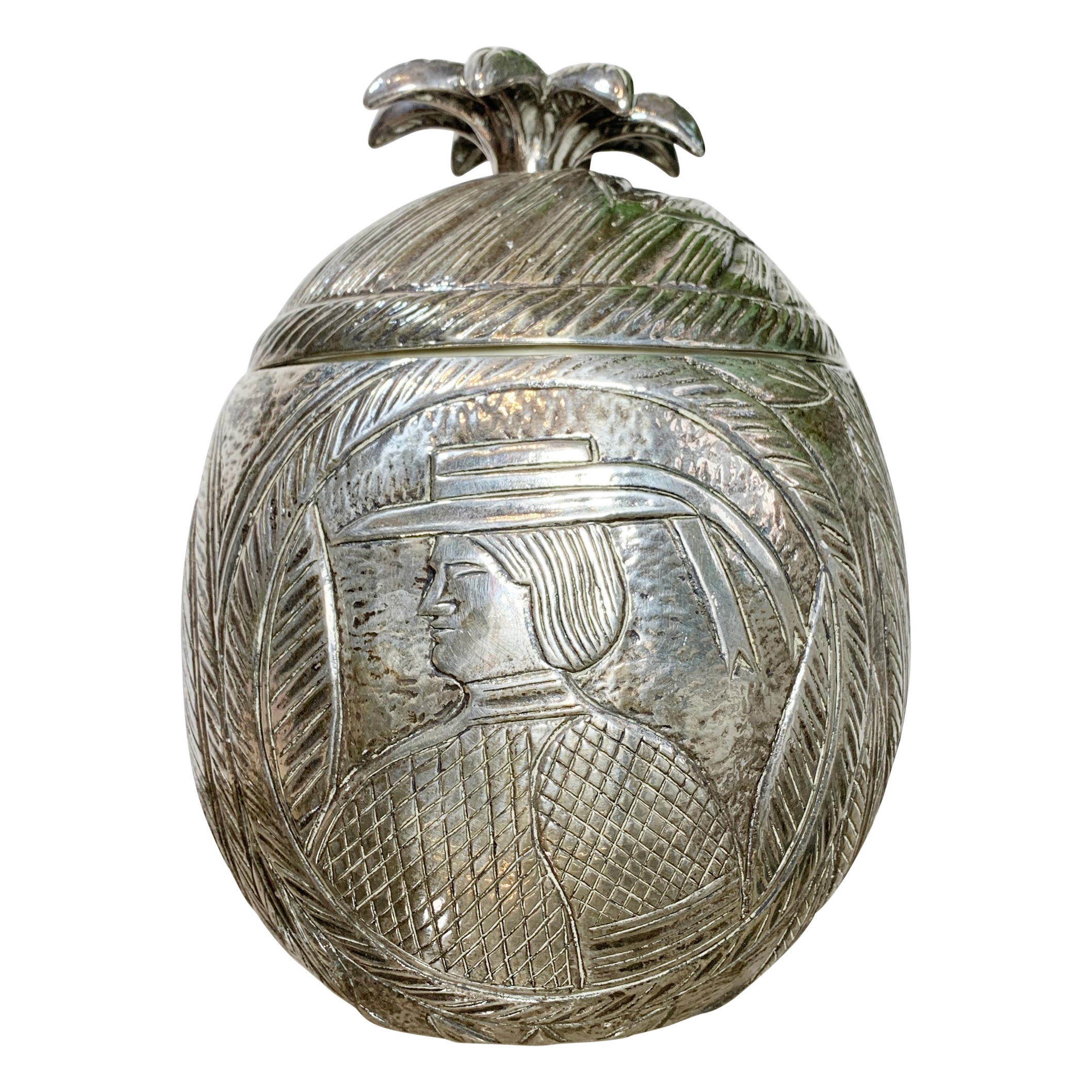 Mayan-Themed Tripod Ice Bucket in the Style of James Mont at 1stDibs ...