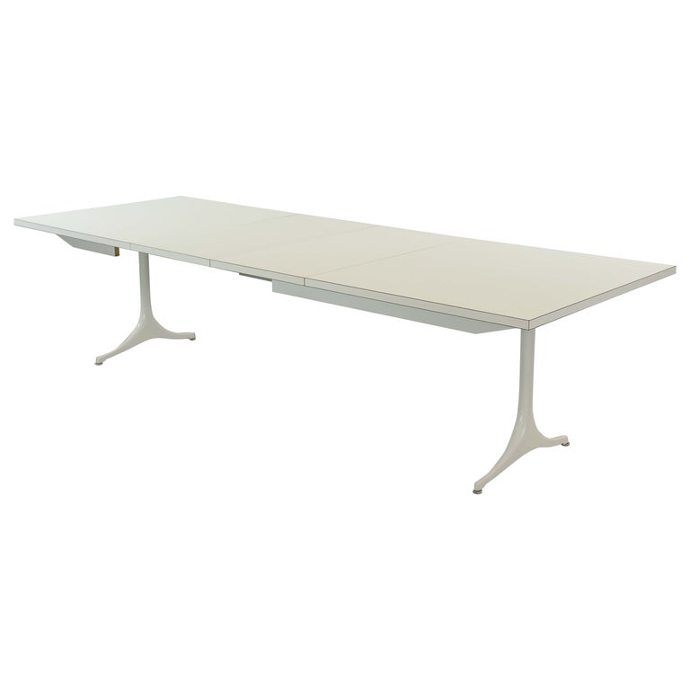 Extendable Pedestal Dining Table by George Nelson for Herman Miller For Sale at 1stDibs