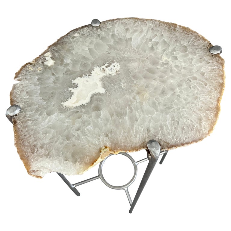 Unusual Modern Handcrafted Geode Drinks Table For Sale at 1stDibs