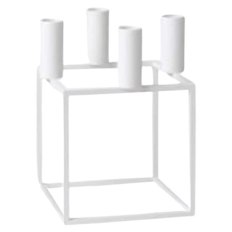 White Kubus 4 Candle Holder by Lassen For Sale at 1stDibs