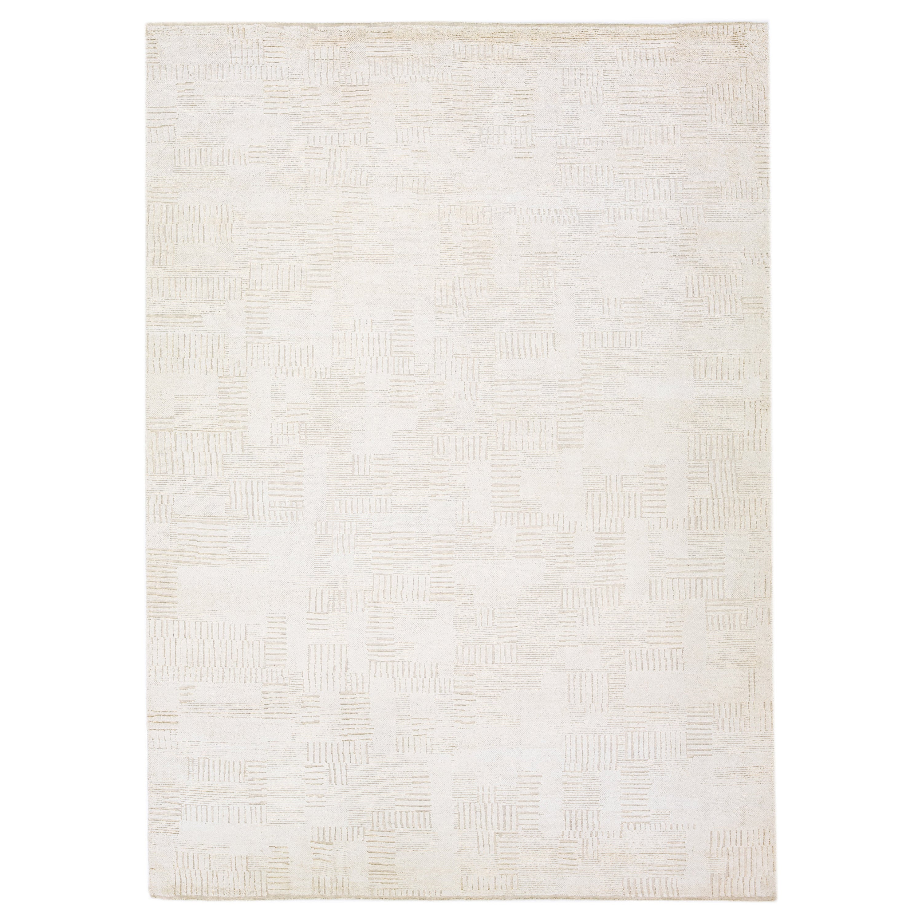 Rug and Kilim’s Mid-Century Modern Style Rug with Geometric Patterns ...