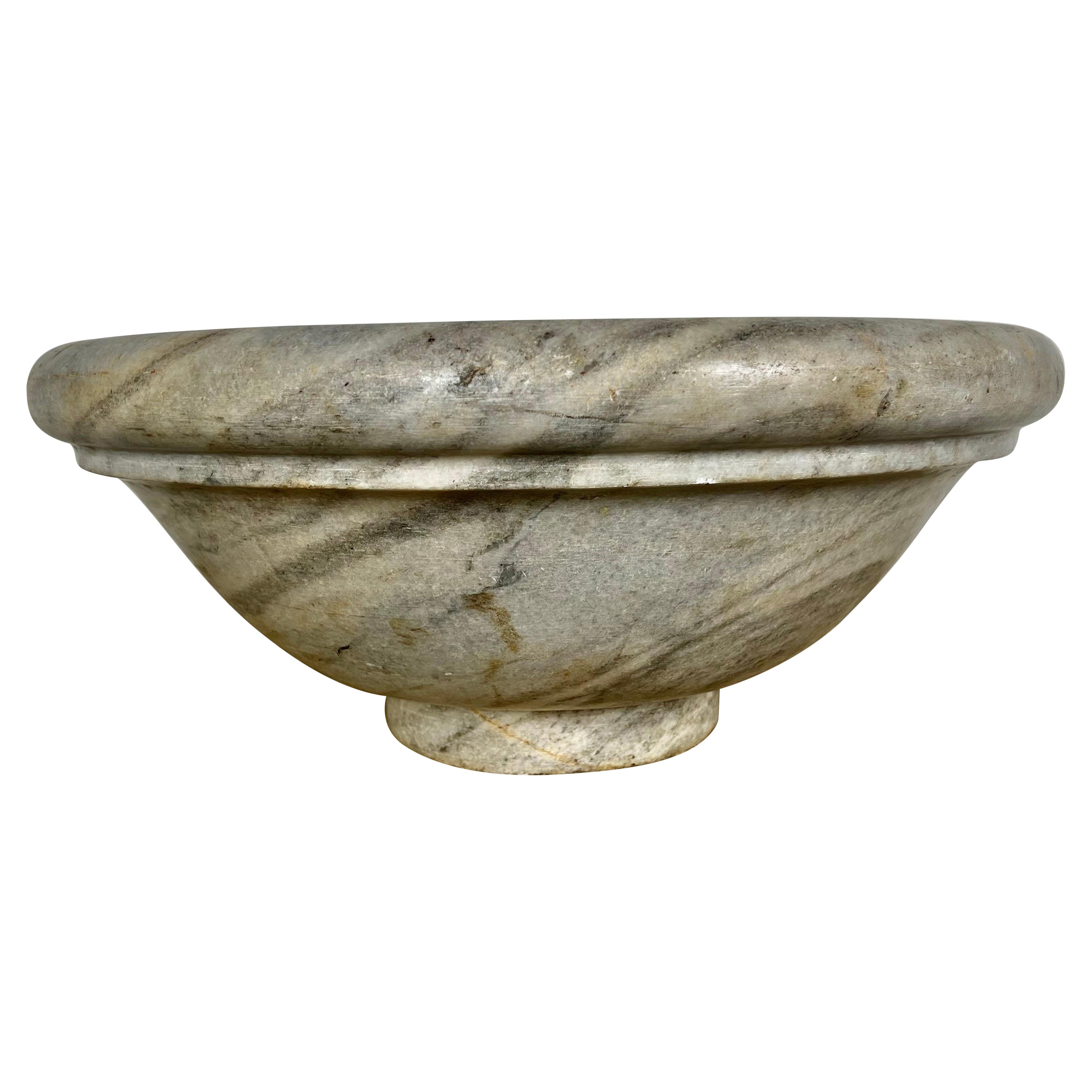 Early 20th Century Italian Marble Shell Sink with Column at 1stDibs