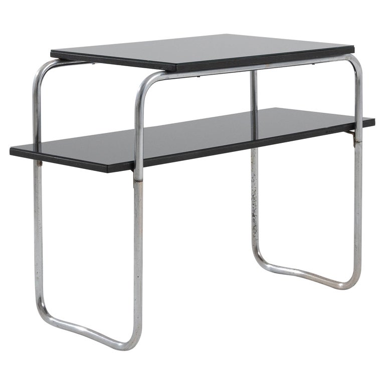 Vintage Modern Tubular Steel Side Table For Sale at 1stDibs