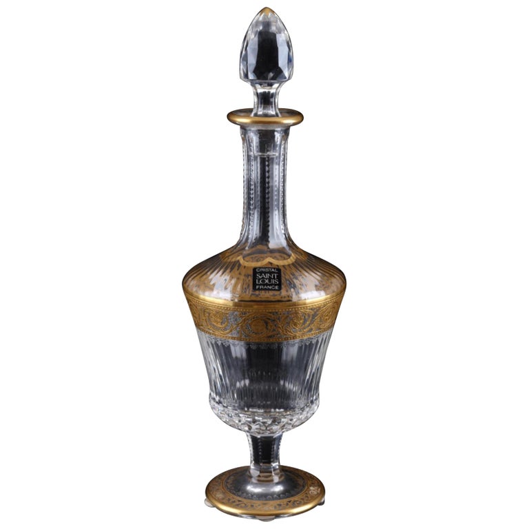 St. Louis Thistle Gold Liqueur / Wine Carafe For Sale at 1stDibs