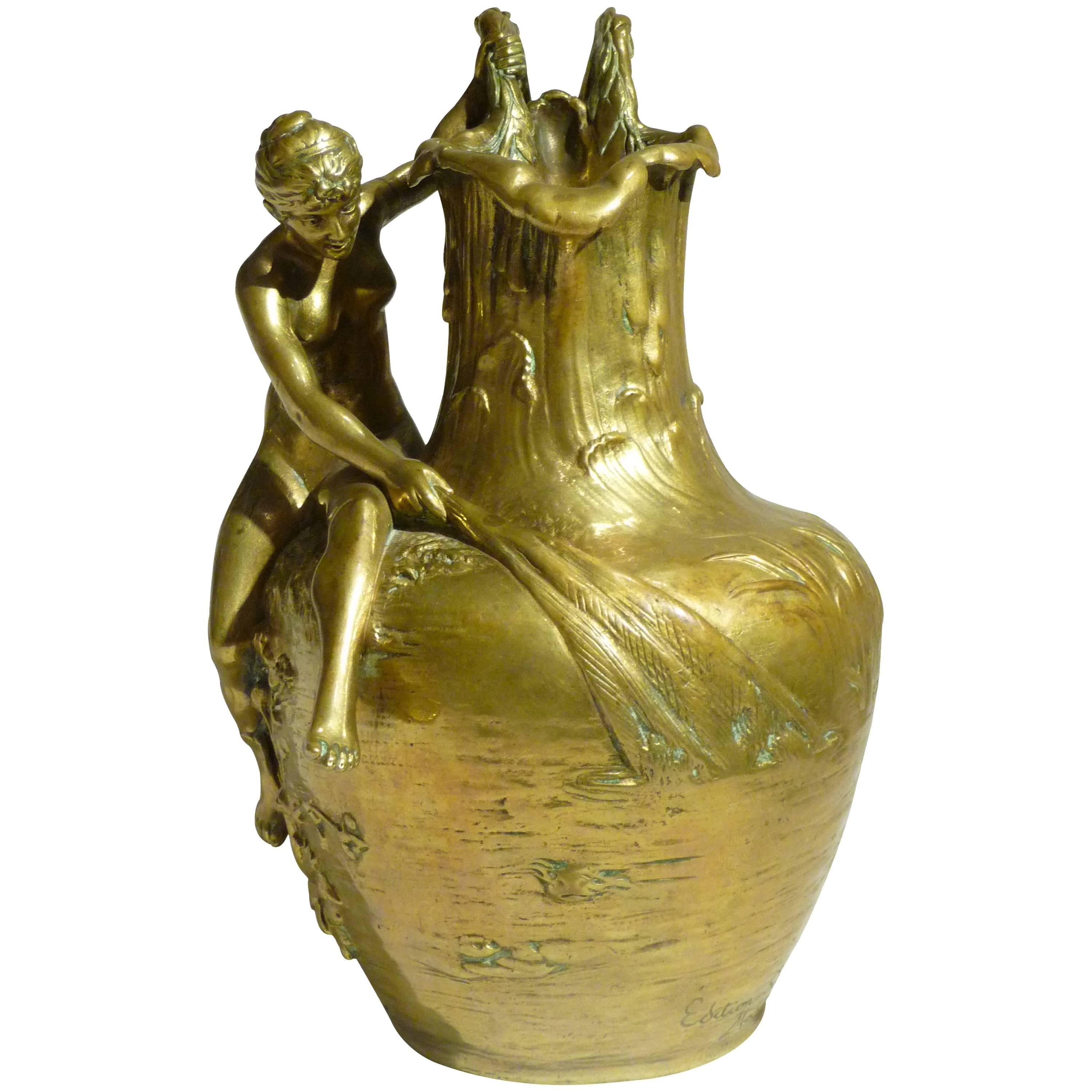 Alexandre Vibert, an Art Nouveau Pitcher, Signed at 1stDibs