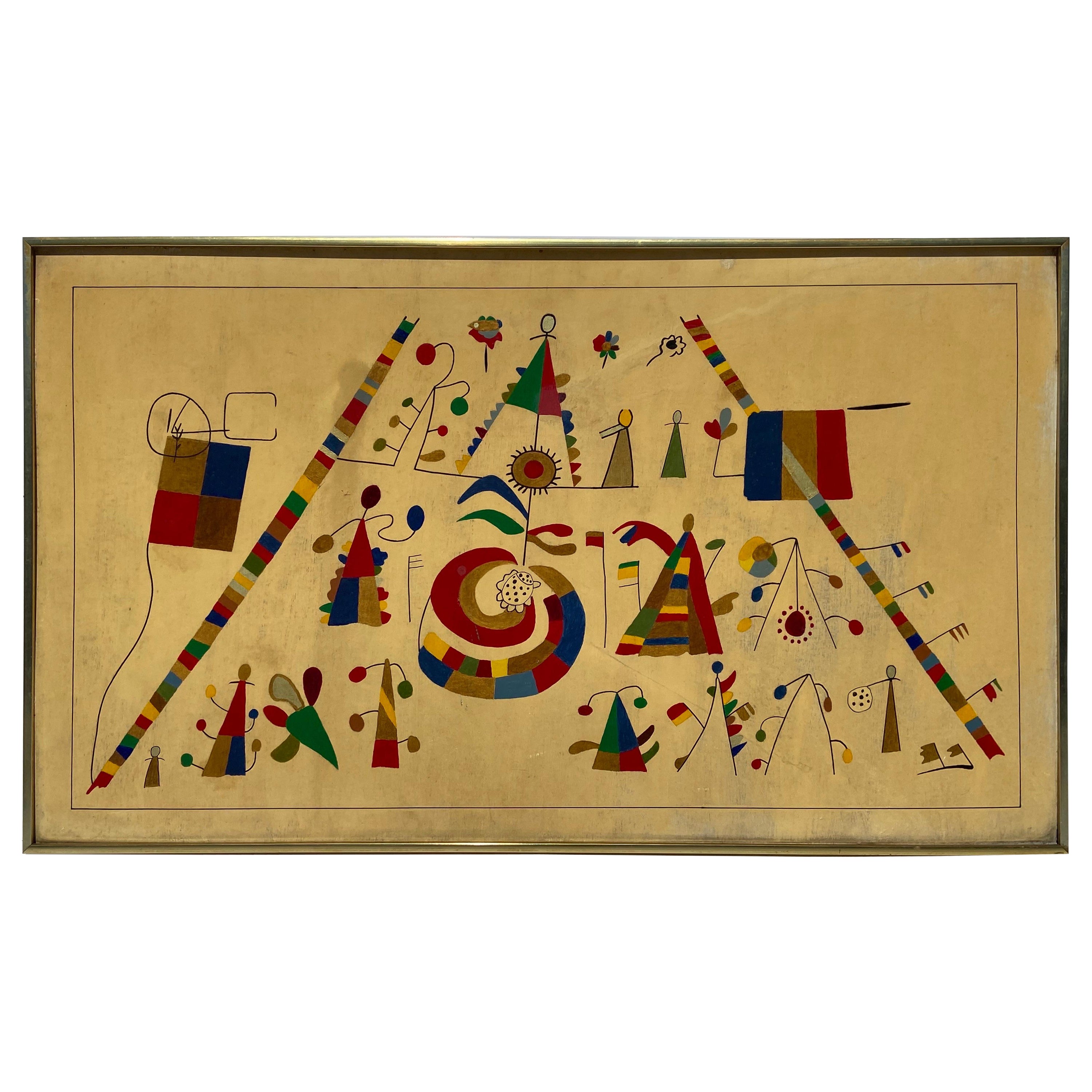 20th Century Abstract Landscape Painting by American Artist Paul ...