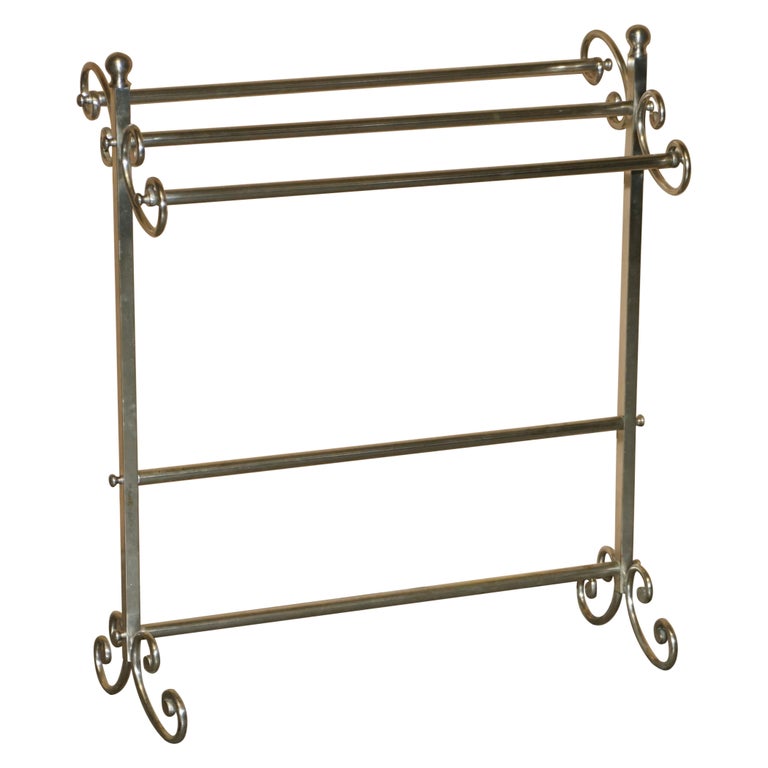 Stunning Vintage circa 1960s Chrome Towel Rail with Elegant Scroll ...