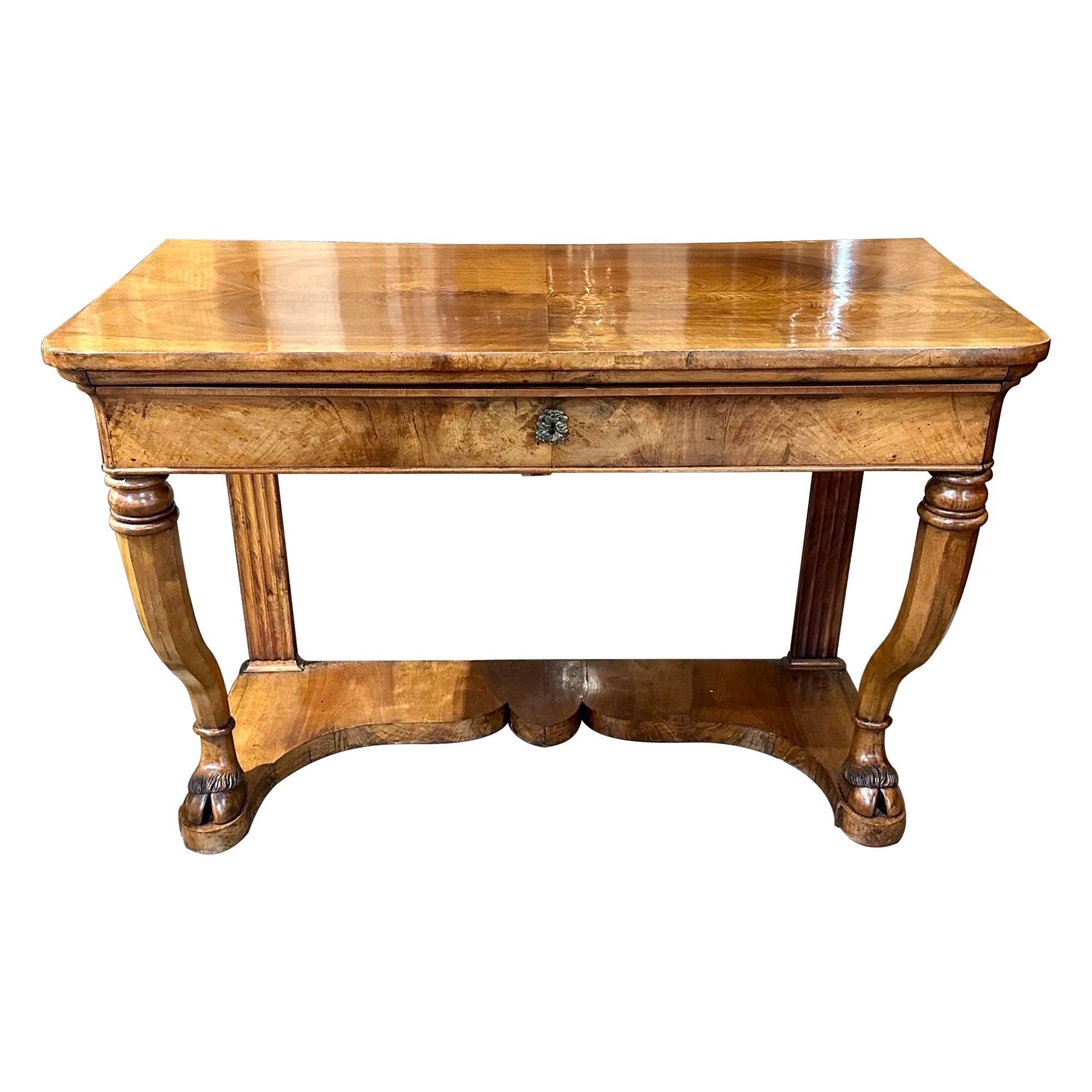Italian Walnut Console at 1stDibs