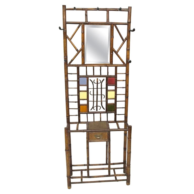 English Bamboo Hall Stand For Sale at 1stDibs
