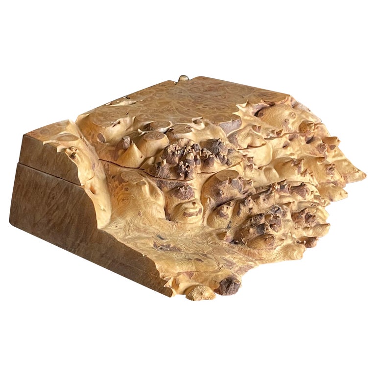 Decorative Box in bird’s-Eye Maple Burl by Michael Elkan For Sale at ...