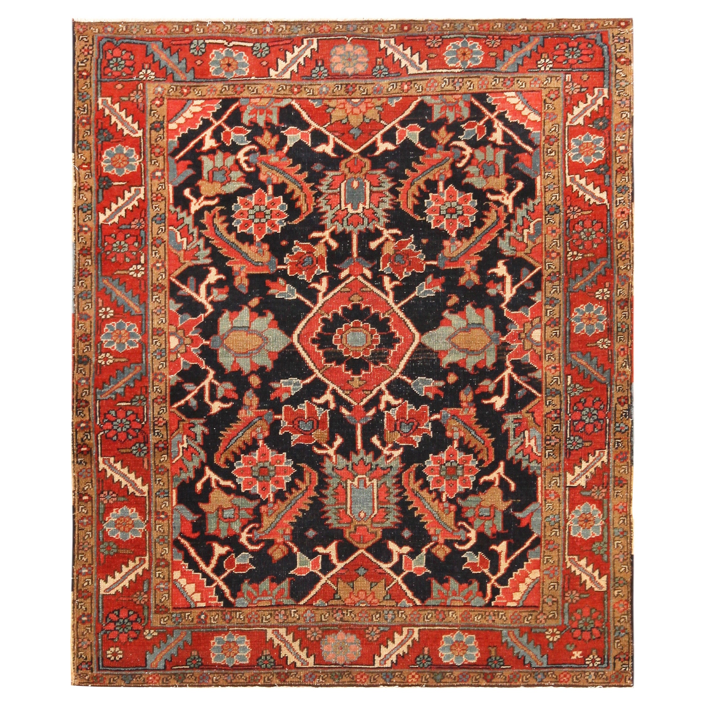 Antique Tribal Persian Heriz Rug. 11 ft 4 in x 17 ft 8 in For Sale at ...