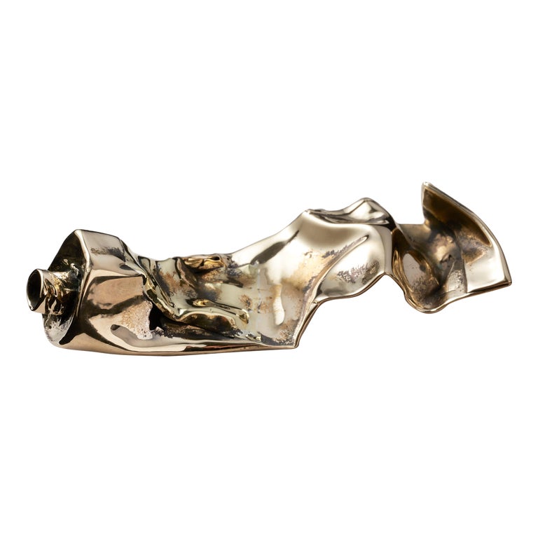 Harissa Tube: Empty Bronze Mirror Finish Figurative Sculpture of Food ...