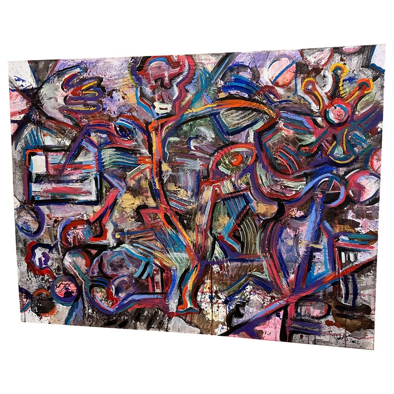 Abstract Painting "Abstract Improvization #1" by Artist Jason Stallings ...