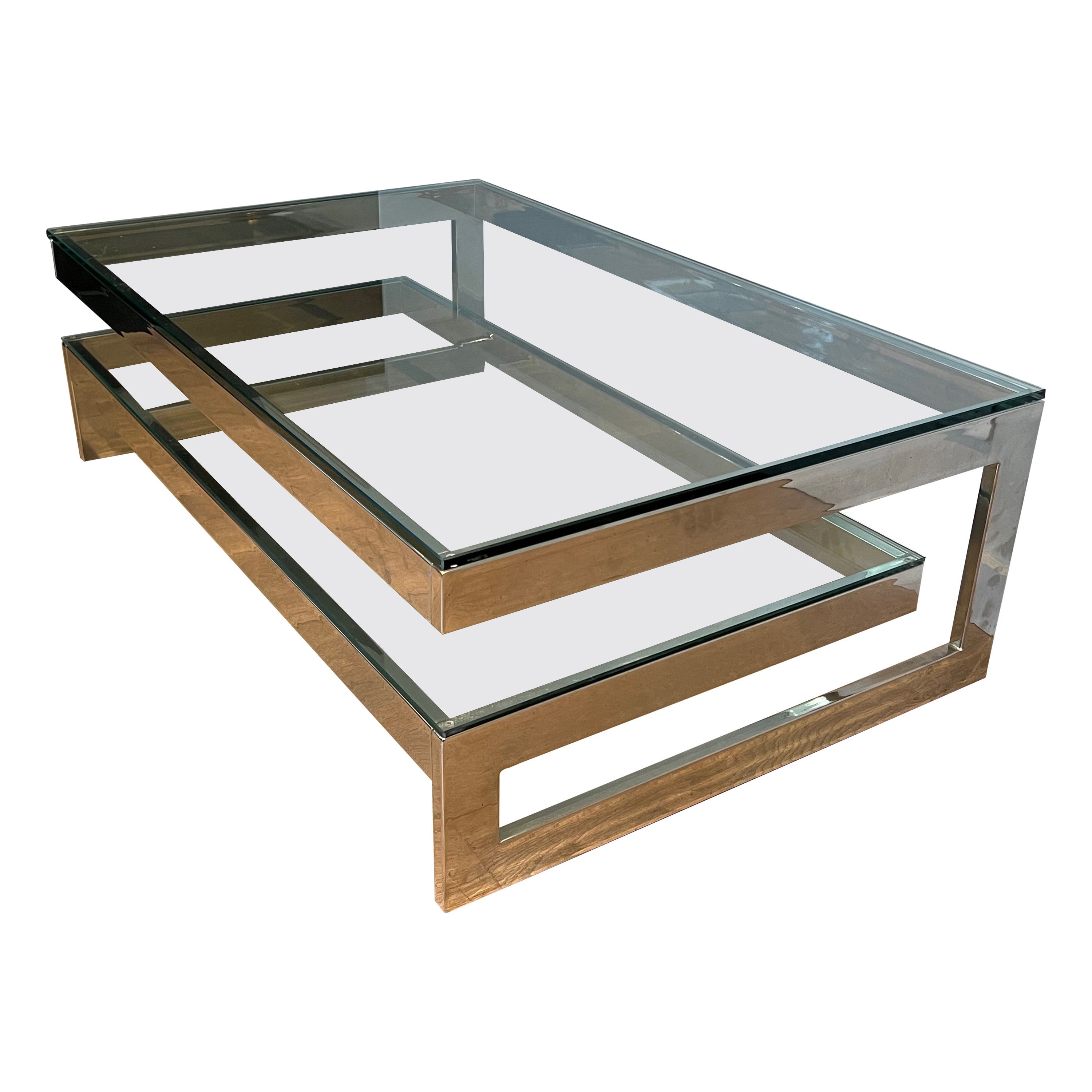 Custom Square Crackle Glass Coffee Table by Steve Chase from Chase ...