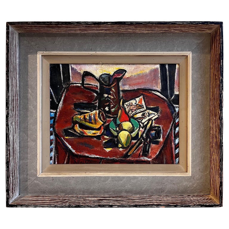 Expressionist Still Life Painting signed For Sale at 1stDibs