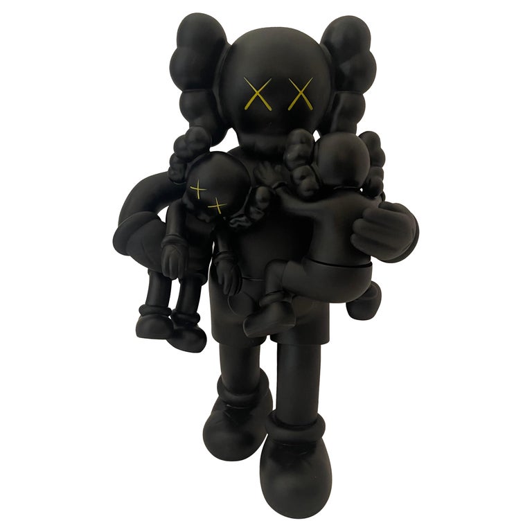 Wonderful Large KAWS Clean Slate Black Varnished Vinyl Original Fake 2013 Figure For Sale at 1stDibs