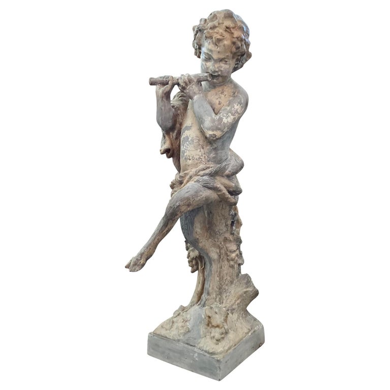 1970s Pan Large Cast Statue For Sale at 1stDibs