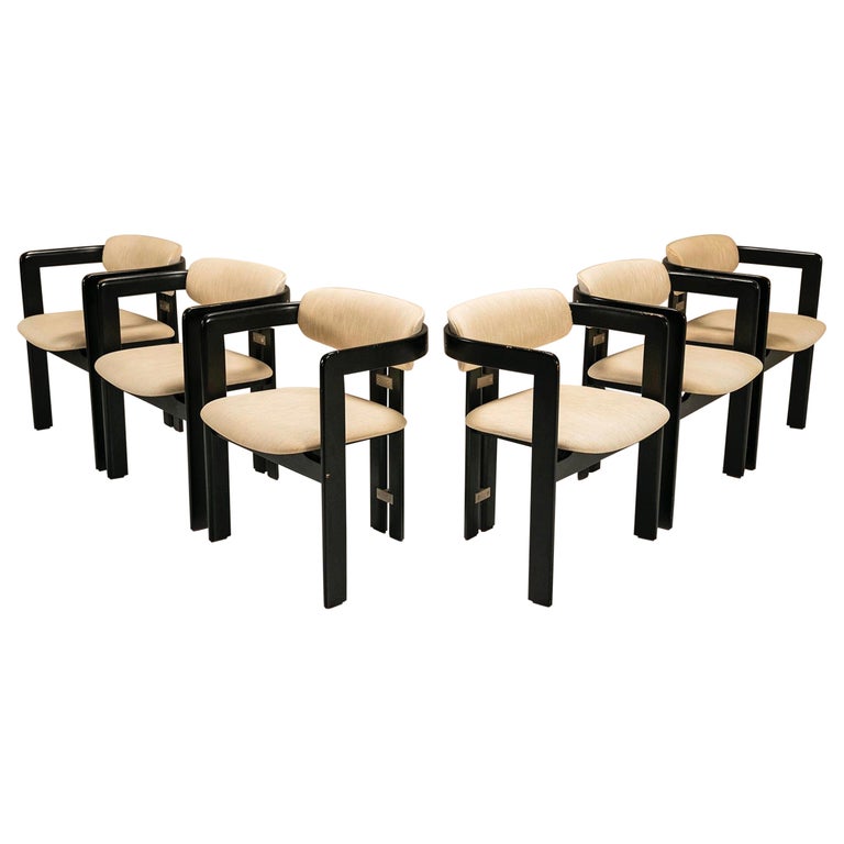 Set of Six “Pamplona” Dining Chairs by Augusto Savini for Pozzi, Italy ...