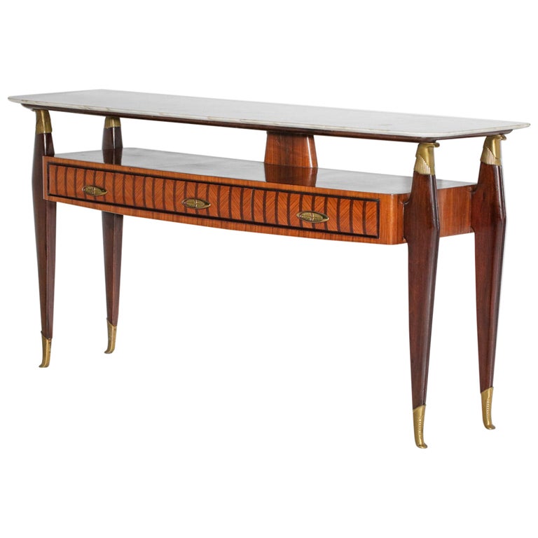 Italian Console 1960s Marble Style Paolo Buffa Vintage For Sale at 1stDibs