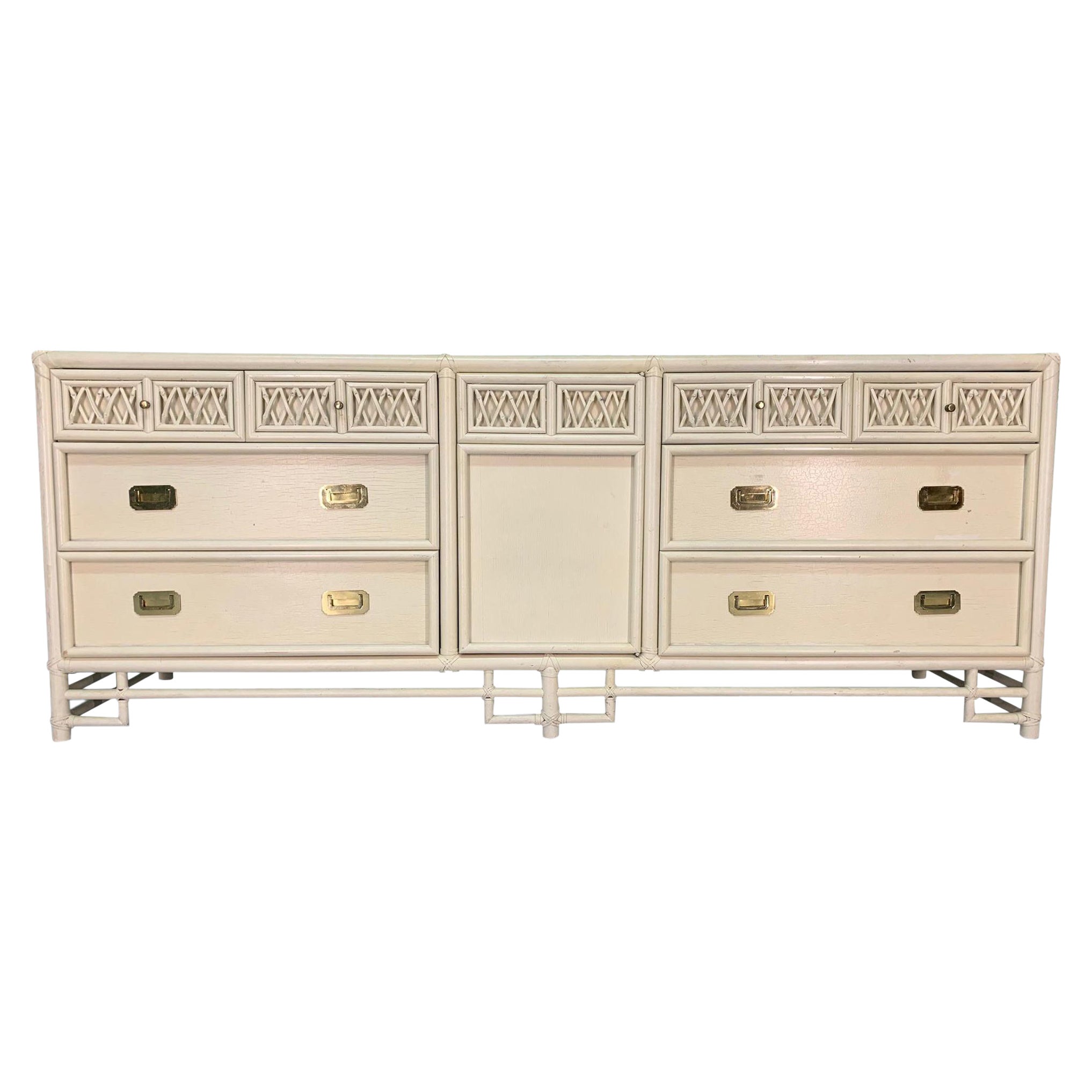 Vintage Ficks Reed Faux Bamboo Dresser at 1stDibs | ficks reed dresser ...