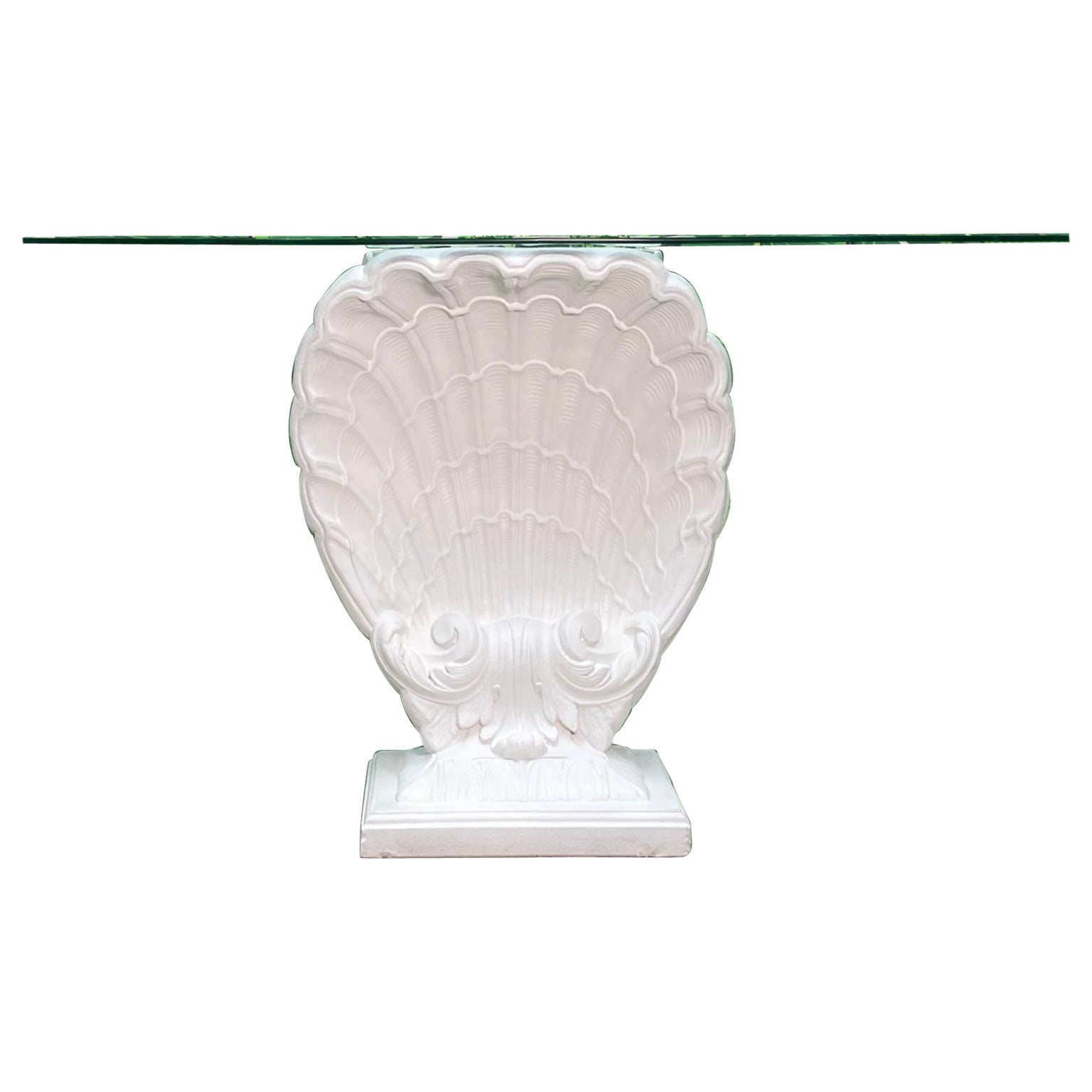 Pair of Clam Shell Console Bases at 1stDibs