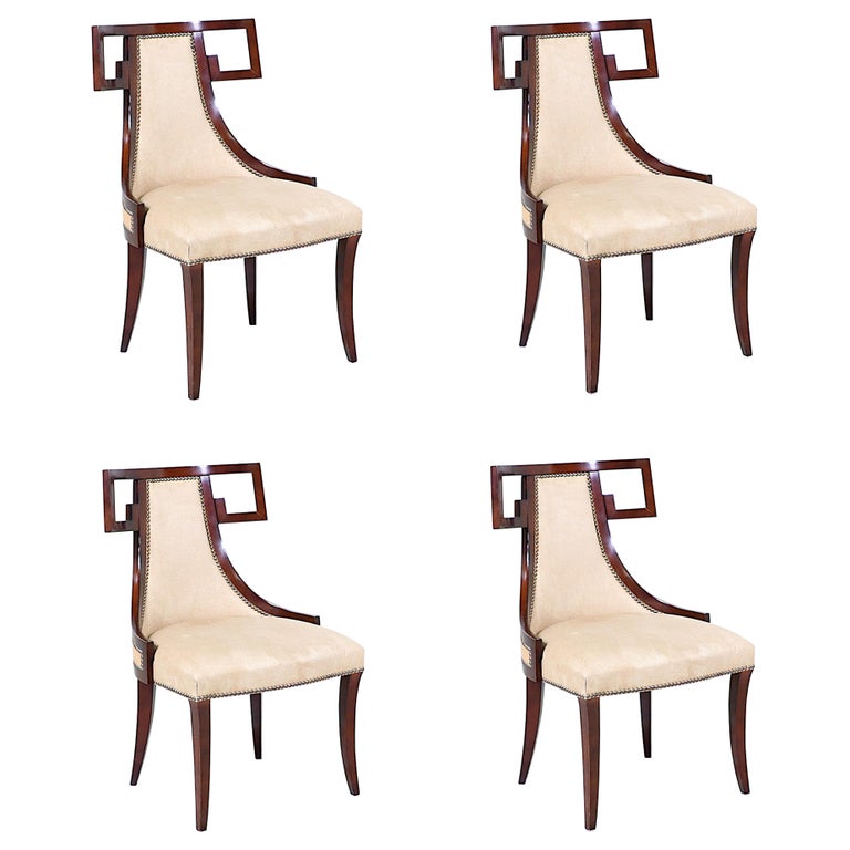 Set of Four “Greek” Dining Chairs by Baker Furniture For Sale at 1stDibs