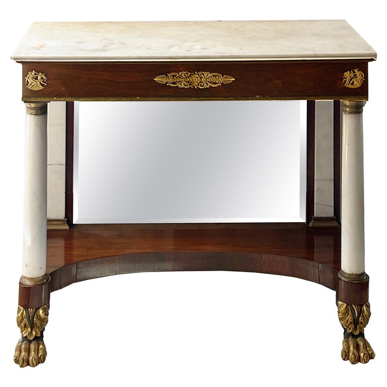 Early 19th Century Classical New York Pier Table For Sale at 1stDibs