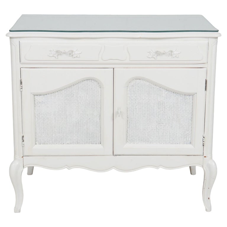 French Provincial Style White Buffet For Sale at 1stDibs