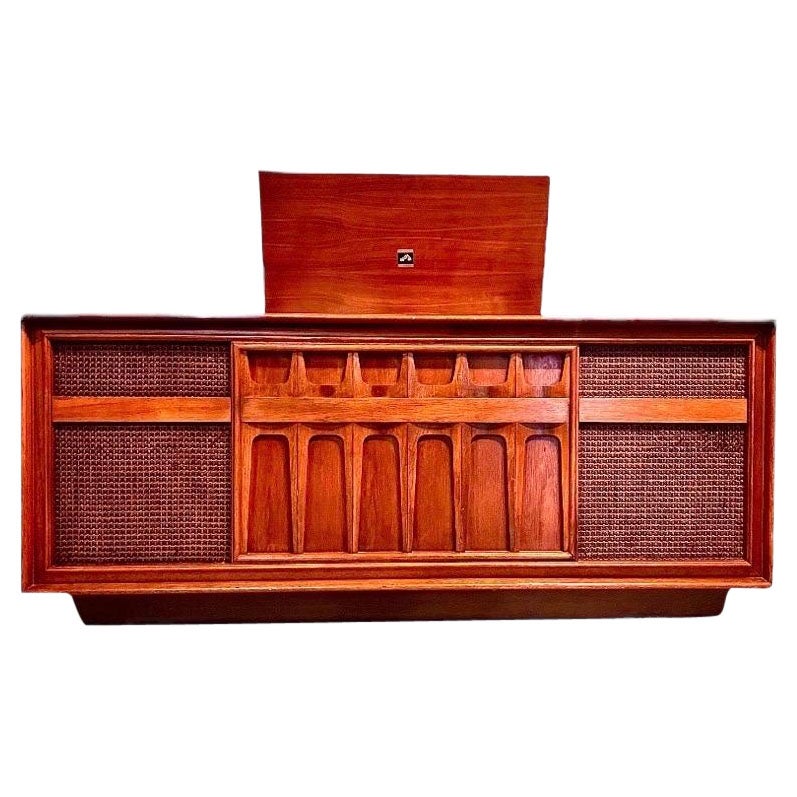 Mid Century Three Piece Stereo Console and Speakers at 1stDibs