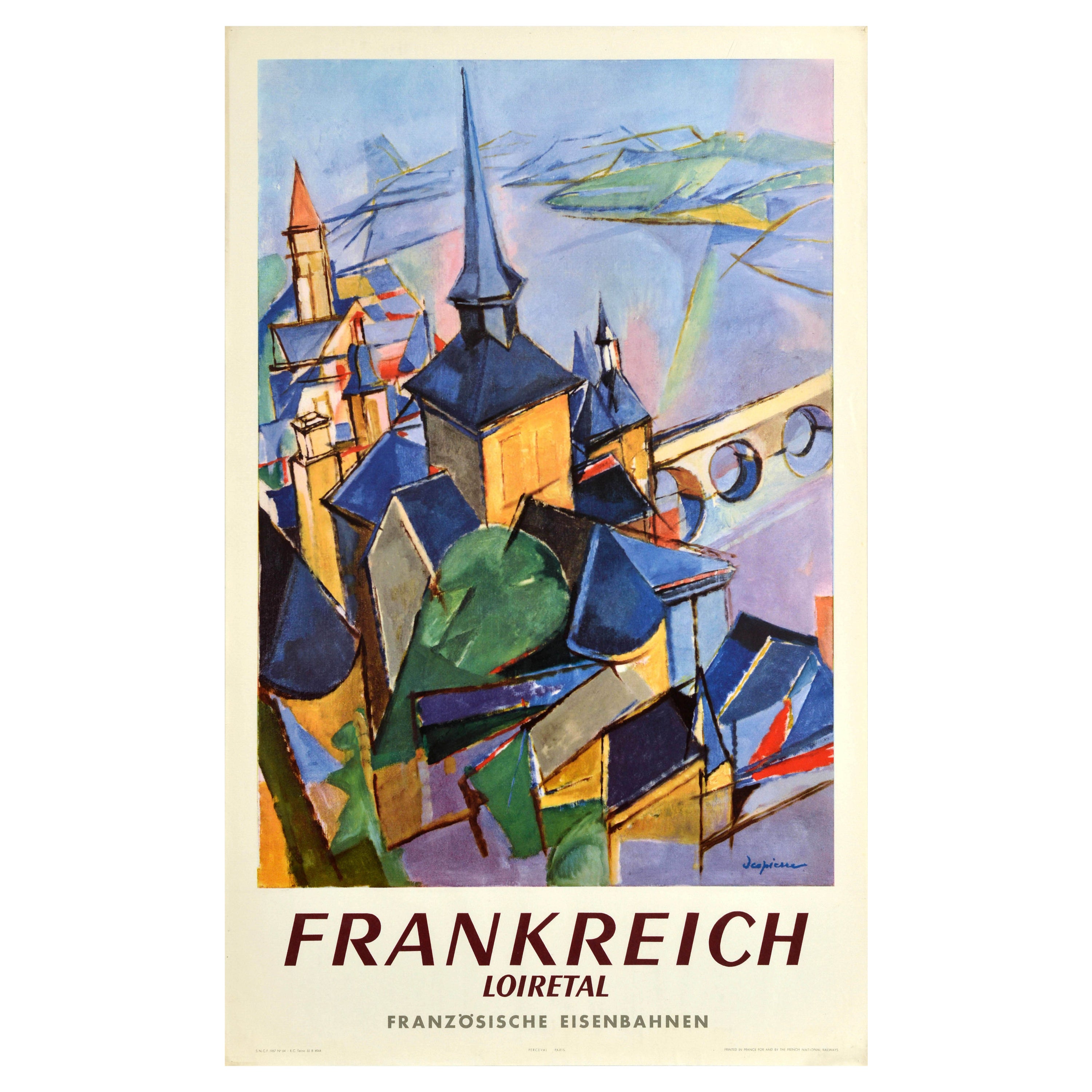 Original Vintage Travel Poster for Cannes France Issued by Sncf French ...