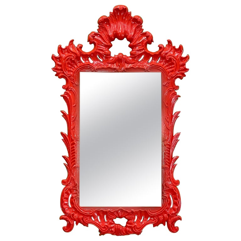 Dorothy Draper Style Modern Baroque Wall Mirror For Sale at 1stDibs