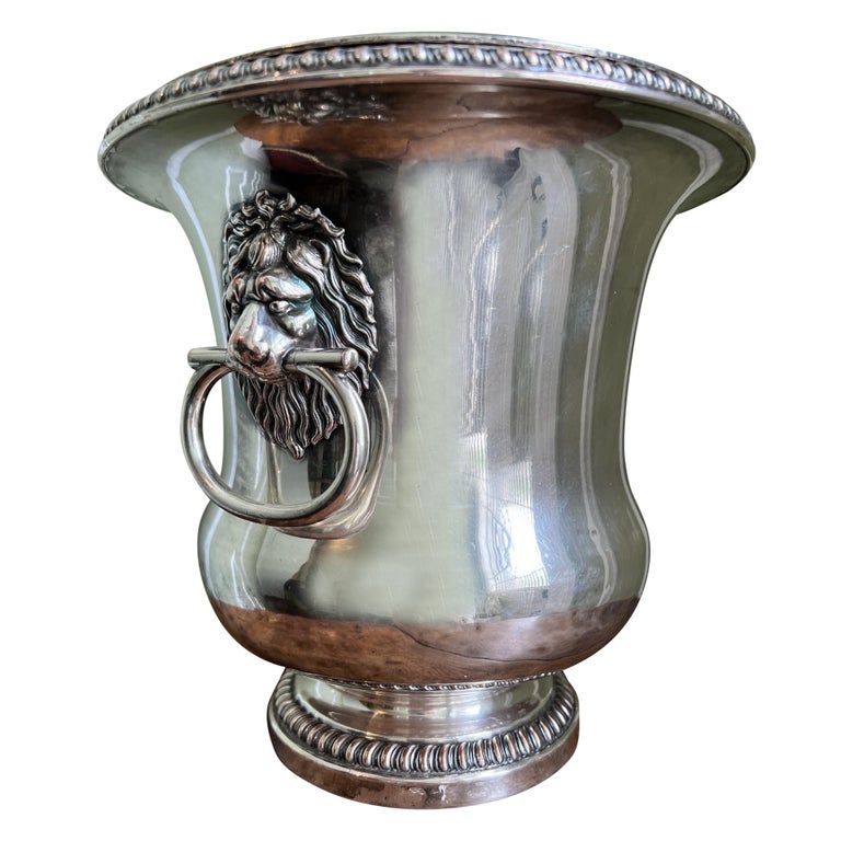 Charles Boyton 1890s Silver Plated Drink/Champagne Bucket with Liner ...