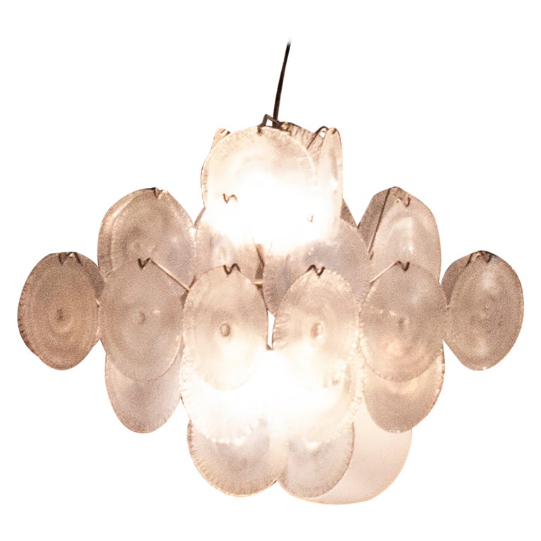 Glass Chandelier by Carlo Nason for Mazzega, 1960s For Sale at 1stDibs