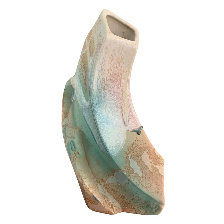 Tony Evans Large Raku Vase For Sale at 1stDibs