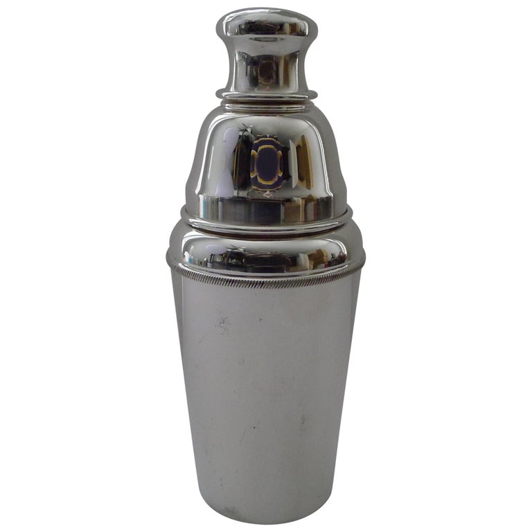 English Art Deco Silver Plated Cocktail Shaker by Barker Ellis, circa ...
