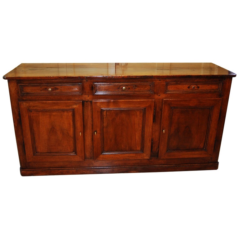French 18th Century Provincial Walnut Enfilade Three Drawers and Three ...