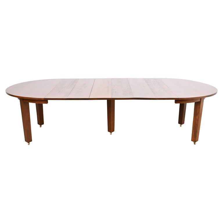 Gustav Stickley Mission Oak Arts and Crafts Extension Dining Table with ...