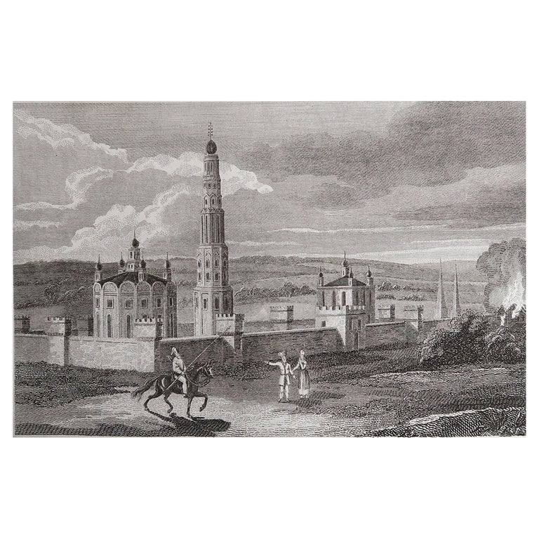 Original Antique Print of Moscow, Russia, circa 1810 For Sale at 1stDibs
