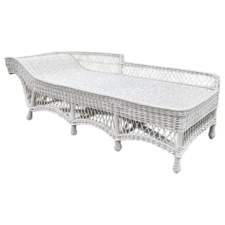 Antique Willow Chaise For Sale at 1stDibs