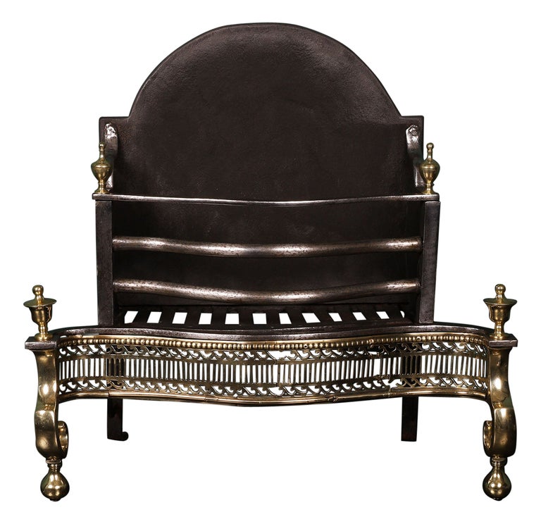 A Late 18th Century English Wrought and Brass Fire Basket For Sale at ...