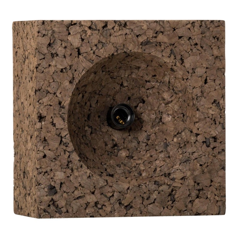 Braga Solid Burnt Cork Minimalist Lamp and Sconce by Facto Atelier ...