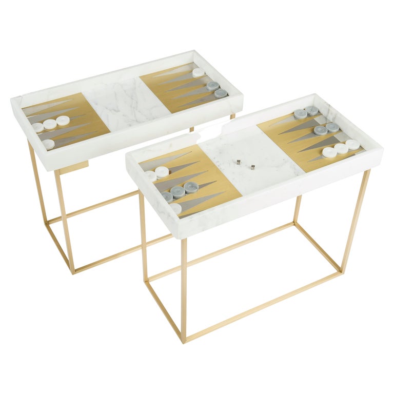 Set fo 2 Play Backgammon Table by Saccal Design House For Sale at 1stDibs